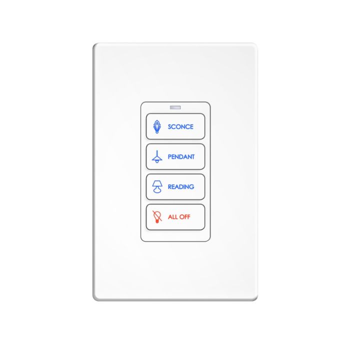 KP-4 - 4 Button In-Wall PoE Keypad Controller